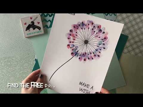Month of the Military Child - Thumbprint Dandelion Craft Idea For Kids