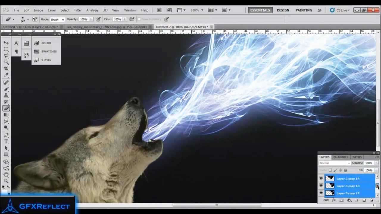 The Courageous Wolf // Desktop Background Speedart