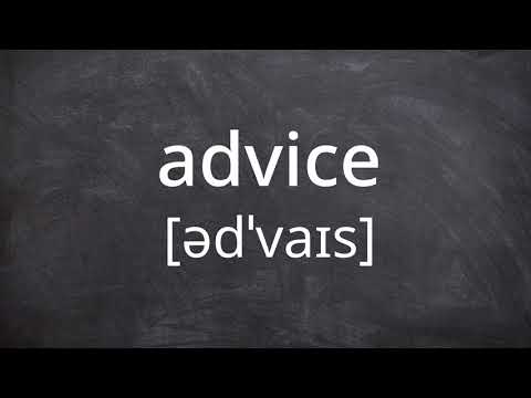 ADVICE Pronunciation in American English
