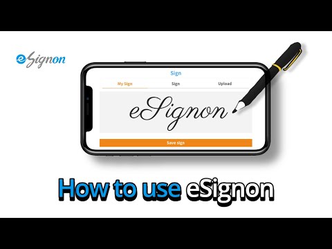 How to use eSignon