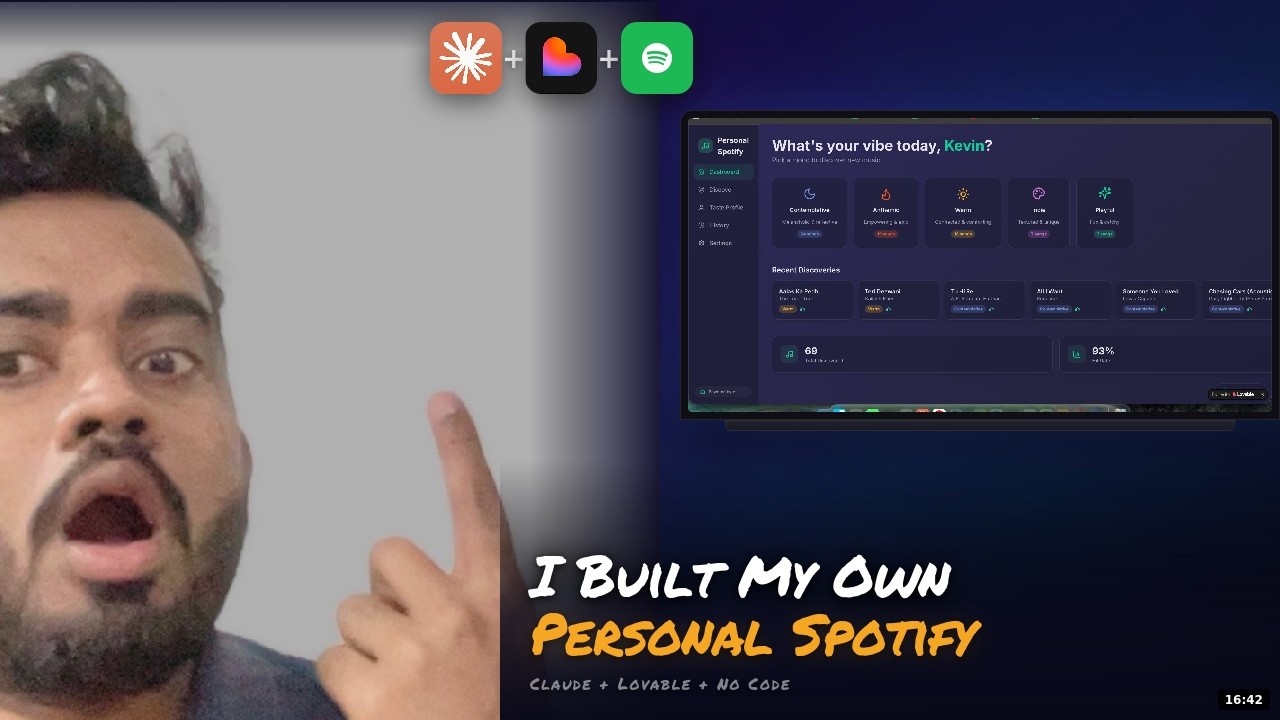 Spotify Didn't Get My Music Taste So I Built a Music App That Does | No Code (Full Process Demo)