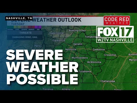 Severe weather possible for Middle Tennessee and Southern Kentucky