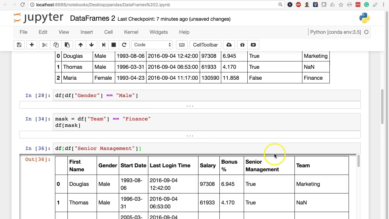 PANDAS TUTORIAL - Filter a DataFrame Based on A Condition