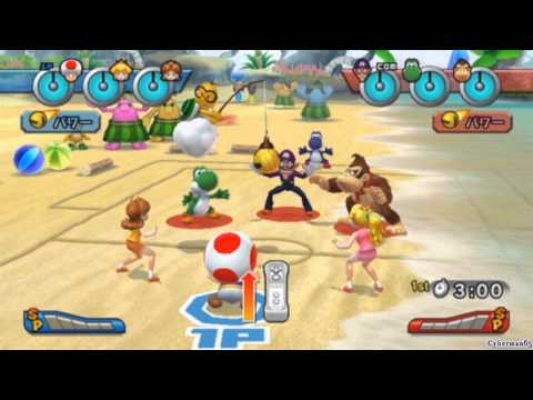 Mario Sports Mix Wii Dodgeball Gameplay | The Mario Sports Mix Wii ...