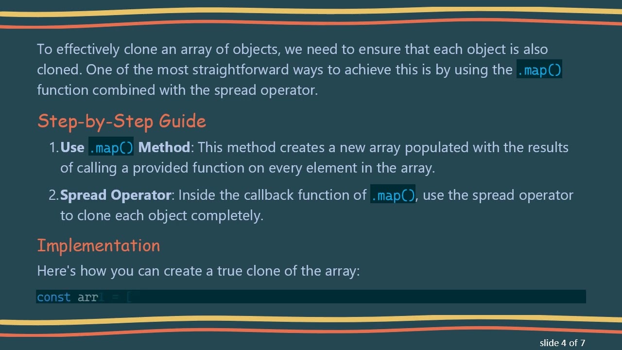 How to Clone an Array of Objects in JavaScript without Reference Issues