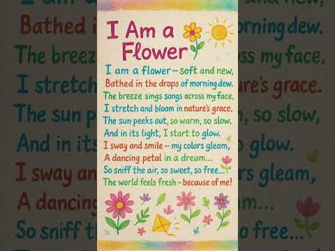 I Am a Flower | Beautiful Nature Rhyming Poem for Kids In English