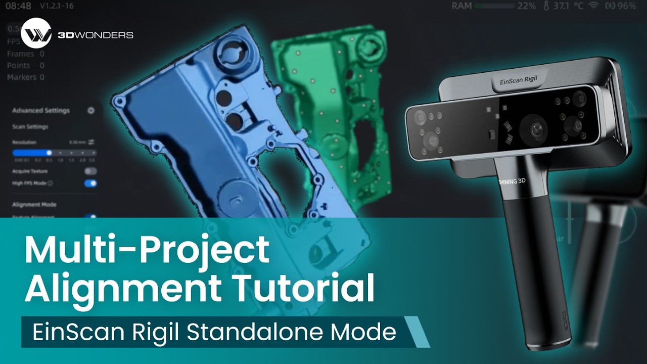 How to Align Multiple Scans on the EinScan Rigil | Standalone Mode Tutorial