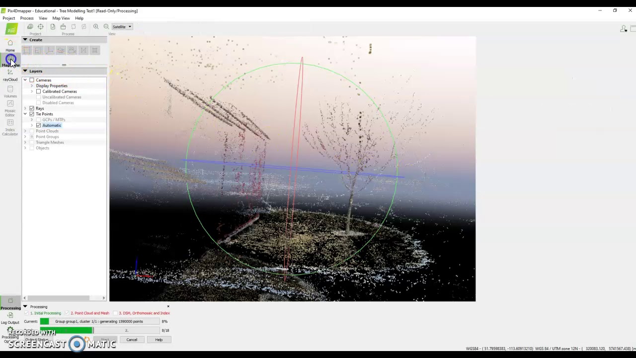 3D Modelling of Trees using Pix4D Mapper