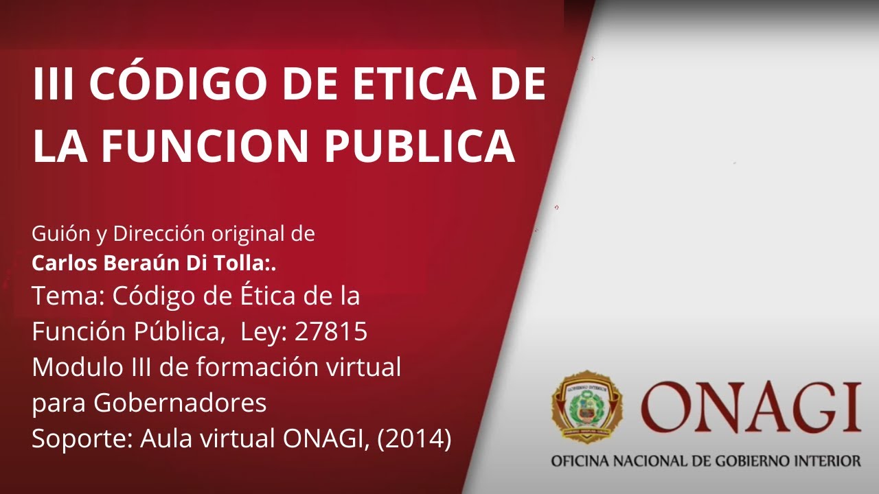 CODIGO DE ETICA DE LA FUNCION PUBLICA FINAL