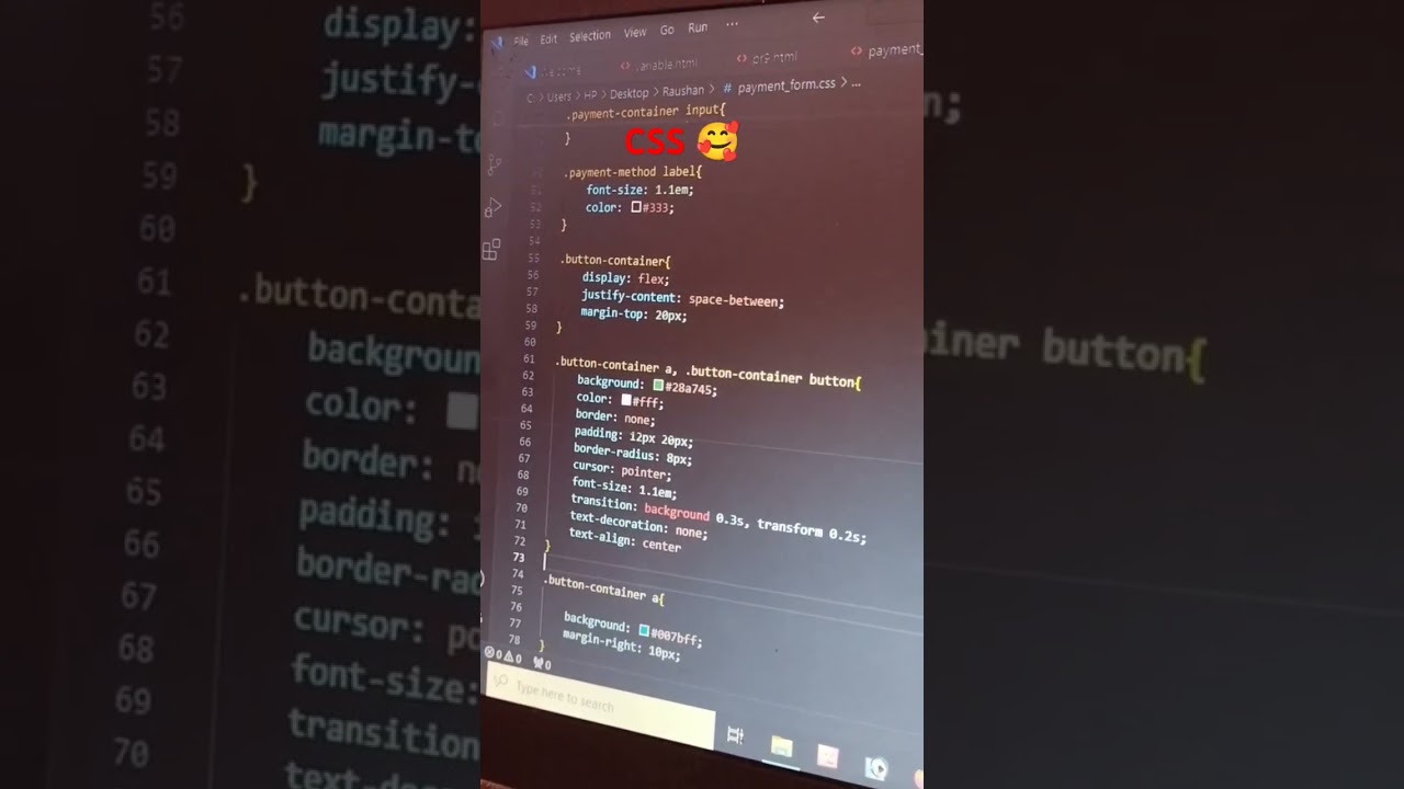 Create payment page 📄 using HTML & CSS #html #css #coding
