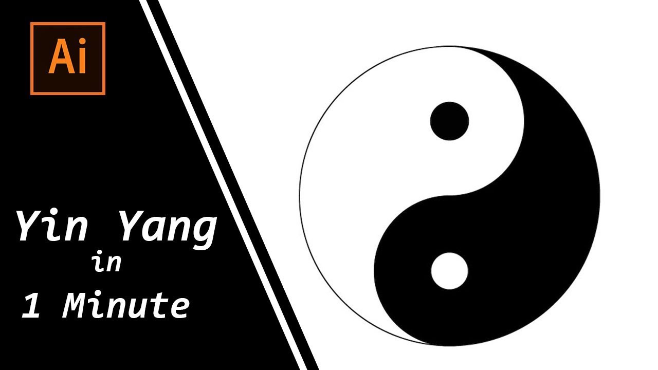 Yin Yang design in 1 minute using Adobe illustrator