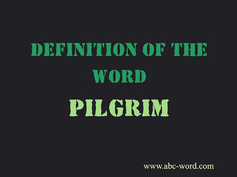 Definition of the word "Pilgrim"