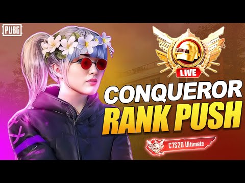 🔴 LIVE | Conqueror Rank Push to Top 100 | PUBG Mobile 🏆