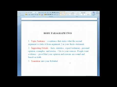 The Six Parts of the Argumentative Research Paper