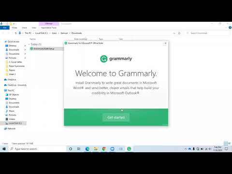 How to install Grammarly for MS Words and Outlooks on Windows - by Samsun