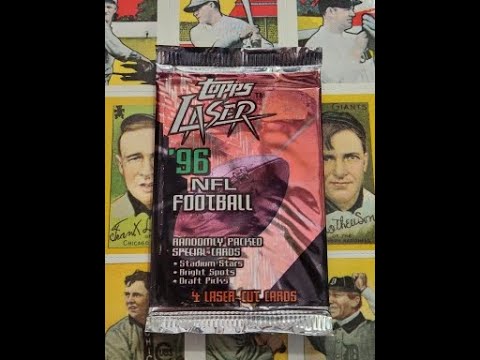 FLASH 80 pulled from this 1996 TOPPS LASER football pack rip!