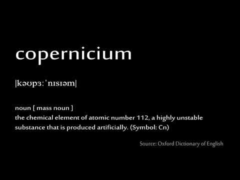 112 copernicium - How to pronounce chemical elements (periodic table)