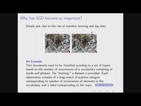 TutORial: Stochastic Gradient Descent: Recent Trends