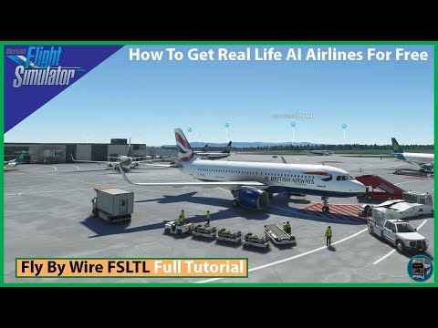 How To Get Real Ai Airlines For Free in Microsoft Flight Simulator | Flybwire FSLTL Full Tutorial