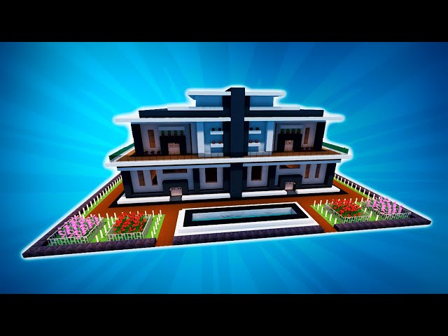 Simetric Moder House - World + Schematic + Structureblock Minecraft Map