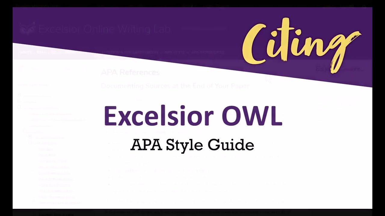 Introduction to Excelsior OWL Citing Guide