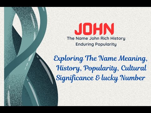 "JOHN" The Name John Rich History Enduring Popularity #namemeaning #nameexploration #john