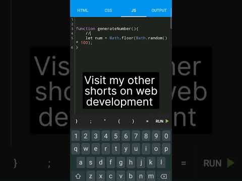 Generate Random number in JavaScript on button click | #webdevelopment | #web | #javascript | #html