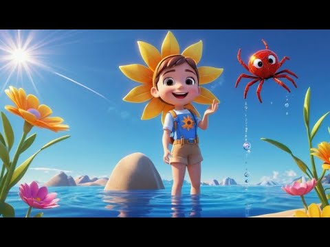 Tiny Spider’s Rainy Climb | Fun Weather Rhyme for Kids | Nursery Song with Spider Adventure