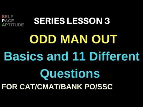 Odd Man Out Reasoning Basics and Questions Video Lecture - Quantitative ...