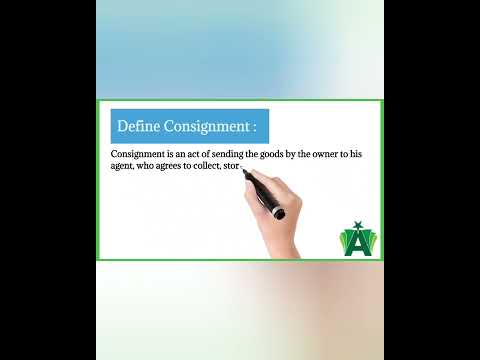 Define Consignment | Accounts | #youtubeshorts #shortvideo