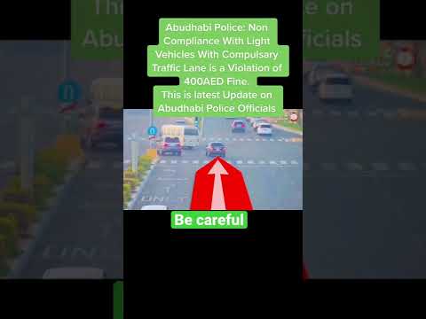 Abu Dhabi Police New Traffic Rule|Take Left From Left Arrow Marked Lane#abudhabi#uae#trafficrules