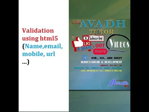 validations using html5 | only name validation in html | html5 pattern example