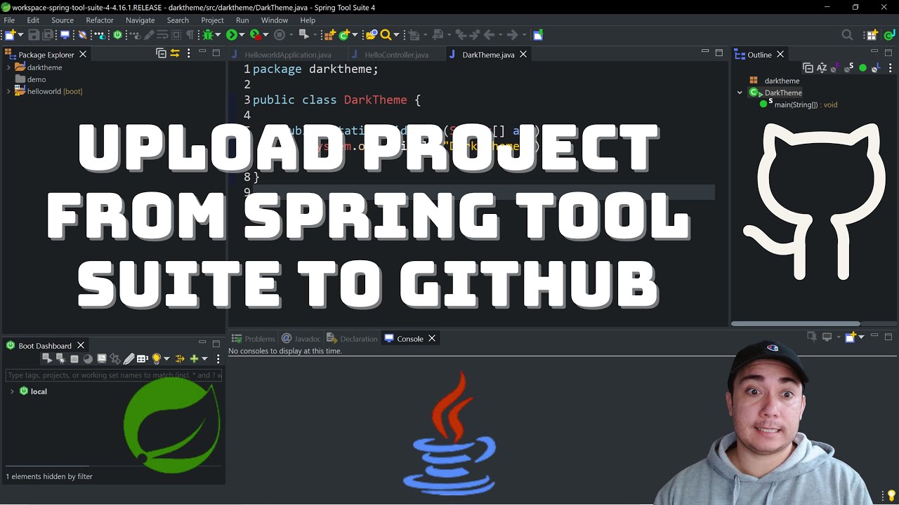 Uploading / Push project from Spring Tool Suite (STS) to GitHub | Step by Step Guide