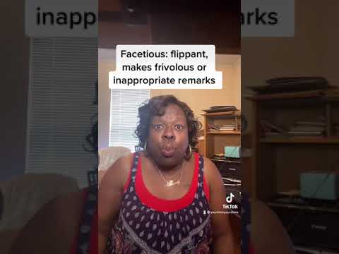 Word of the Day: Facetious