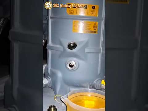 How To Filling makeup Oil in Air Compressor #oil #aircompressor #atlascopco