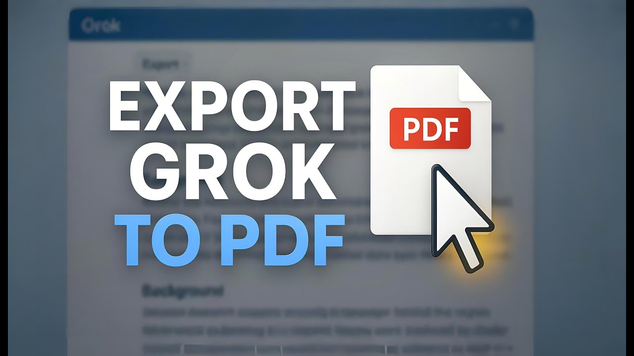 Grok PDF Export Made Easy – Just 2 Clicks!
