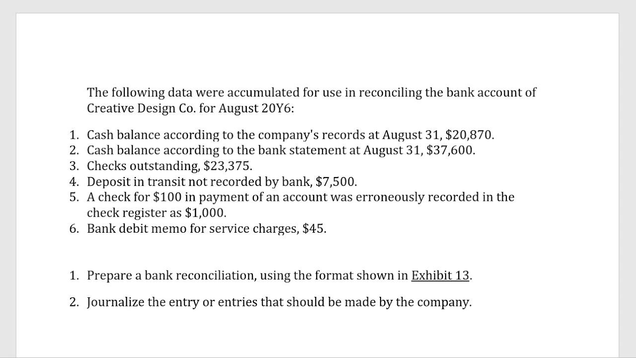 Chapter 8 Bank Reconciliation and Entries