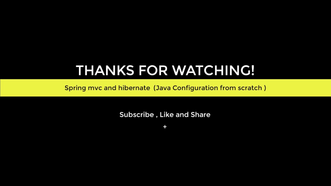 spring mvc hibernate ( java configuration from scratch)