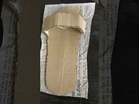 DIY slipper with cardboard #short #craft #diy #viral #10recycleartproject