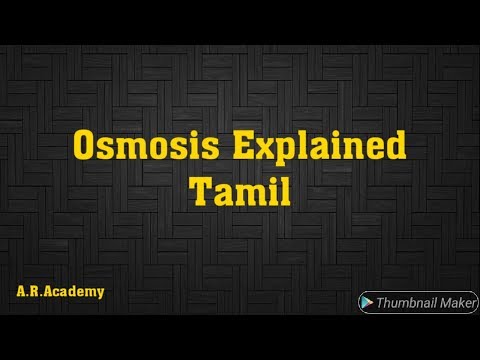 Osmosis Explained in Tamil | Tamil | A.R.Academy |