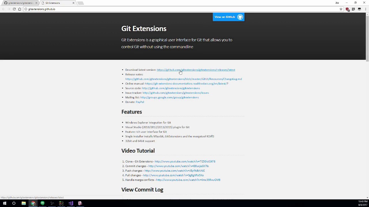 GitExtensions: Making a Pull Request