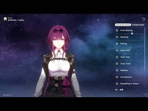 Honkai Star Rail - Kafka Voice Lines (CN)