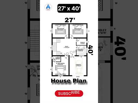 House interior design ideas | 27x40 House plan | architectural designs house plans #homedesign