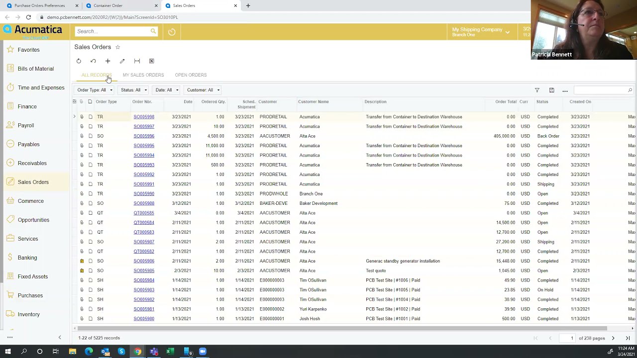 Shipping Container for Acumatica