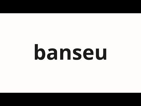 How to pronounce banseu | 반스 (Barnes in Korean)