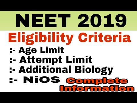 NEET 2019 Eligibility Criteria | Eligibility For NEET 2019