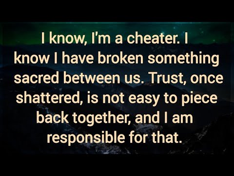 I know, I'm a cheater. I know I have broken something sacred between us. I am responsible for that.