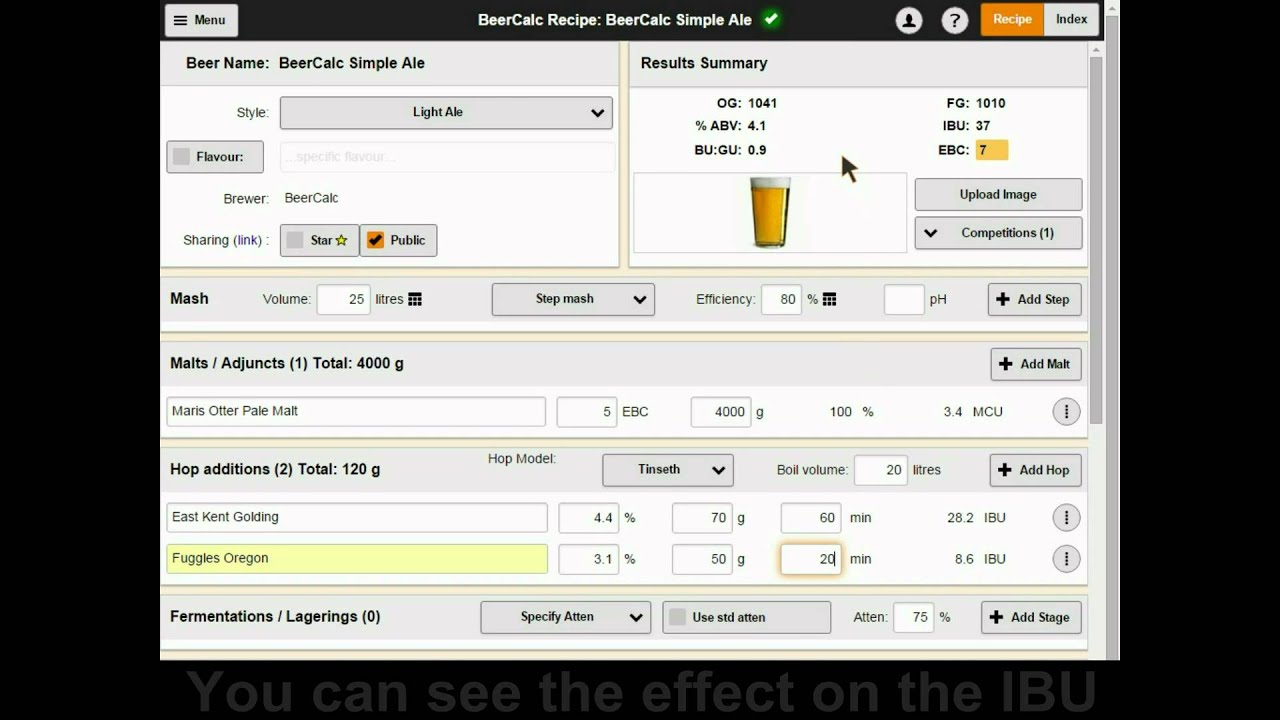 BeerCalc : The Basics