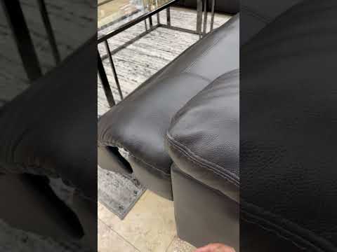 Mountainous Leather Power Reclining Sofa and Loveseat By Ashley