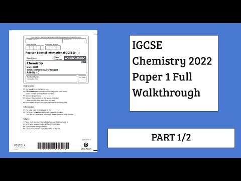 [PART 1/2] Pearson Edexcel IGCSE Chemistry Paper 1 Walkthrough (QP and MS included in desc)